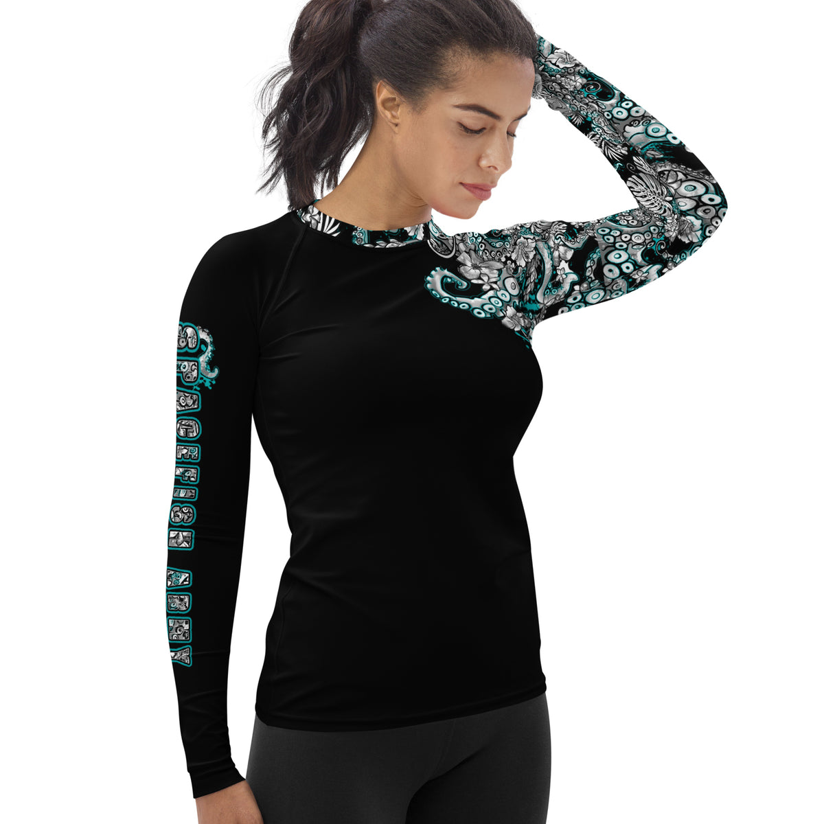 Spacefish Army Womens Electric Blue Octofloral Rashguard – House of Scuba