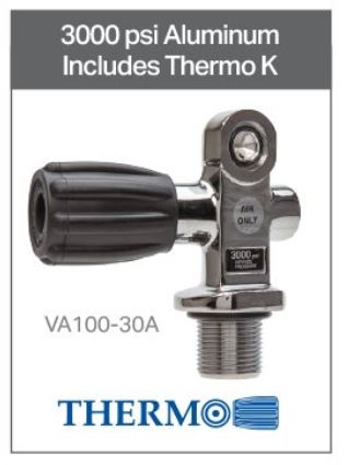 XS Scuba Aluminum Tank 6 CF Cylinder 3000PSI +Thermo K-Valve – House of ...