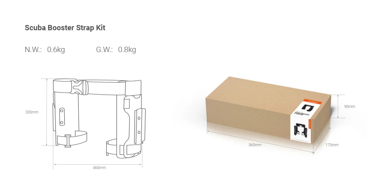 LEFEET Scuba Leg Booster Mount Kit for S1/S1 Pro Water Scooter for Fre ...