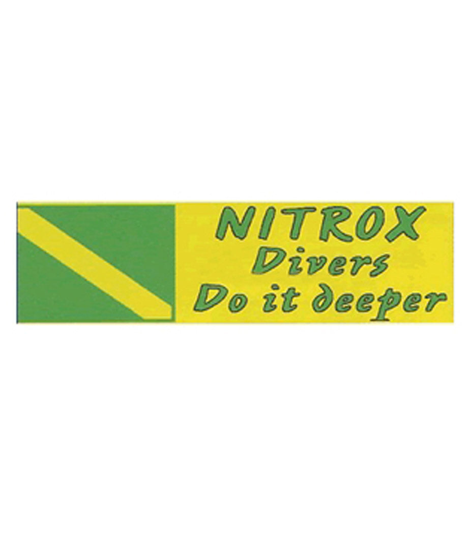 Nitrox Divers Do It Deeper Bumper Sticker for Cars, Boats, etc. – House ...