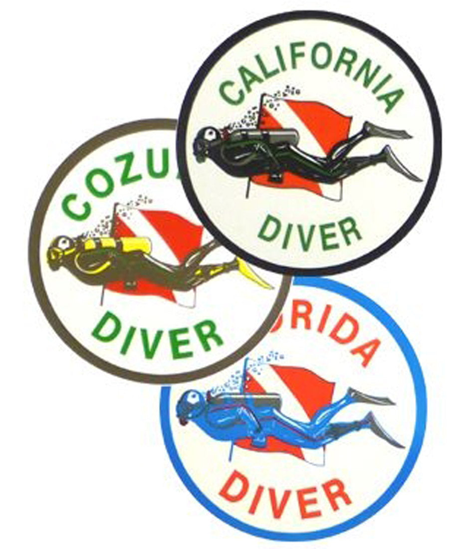 Trident 3" Round Scuba Diving Destination Stickers – House of Scuba